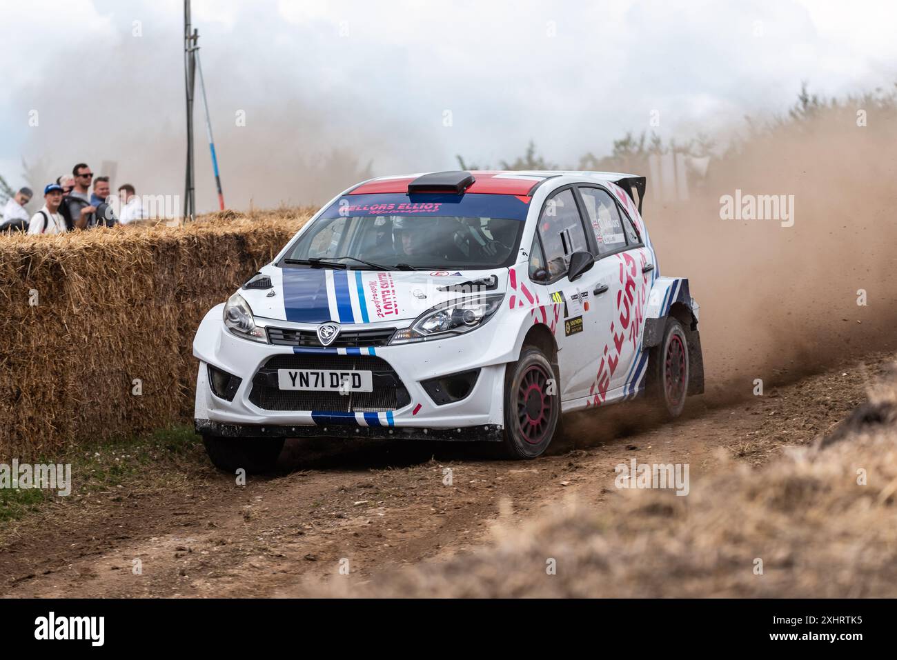 Proton Iriz R5 rally car on the rally stage at the Goodwood Festival of ...