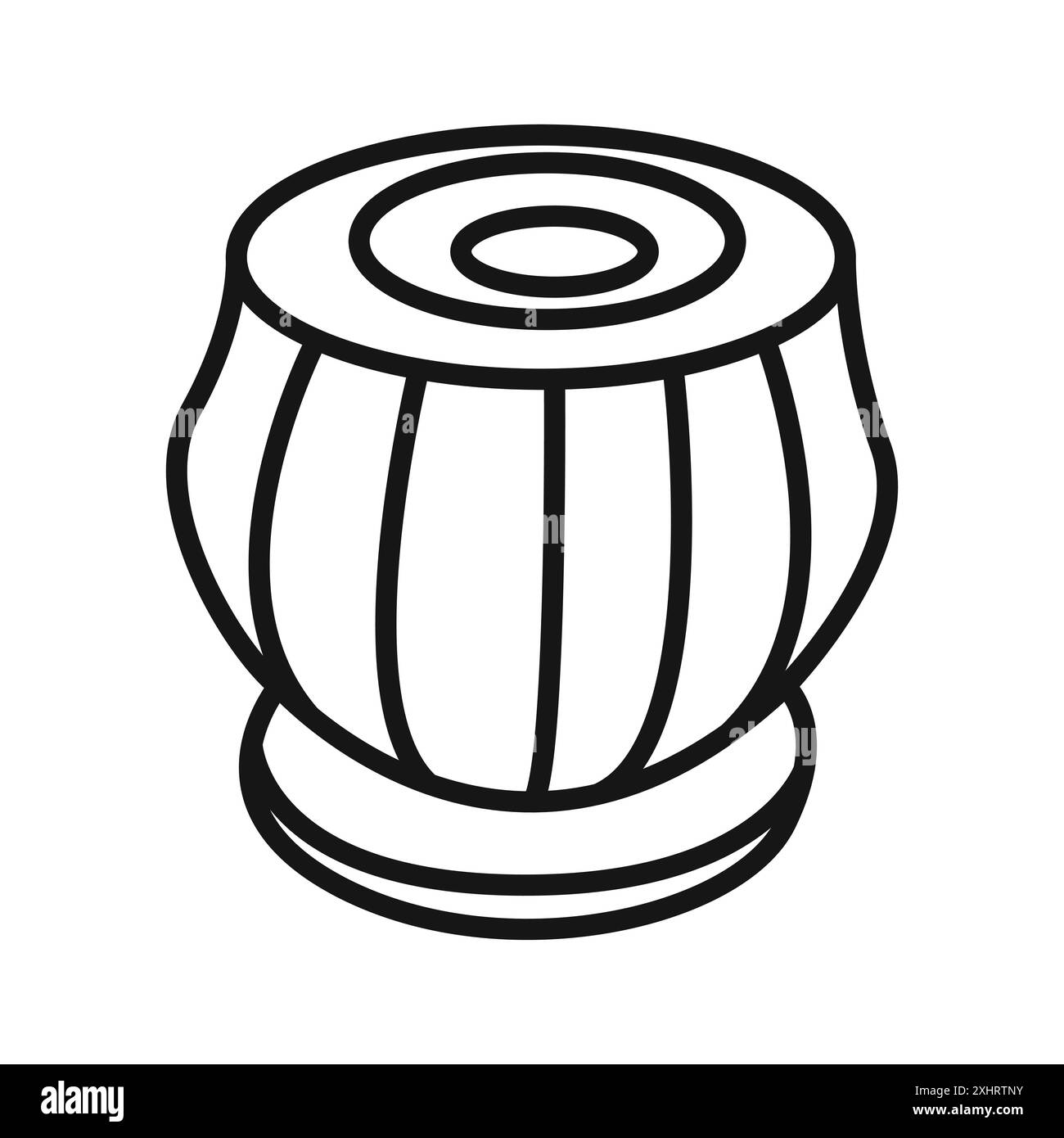 Tabla icon Black line art vector in black and white outline set collection sign Stock Vector ...
