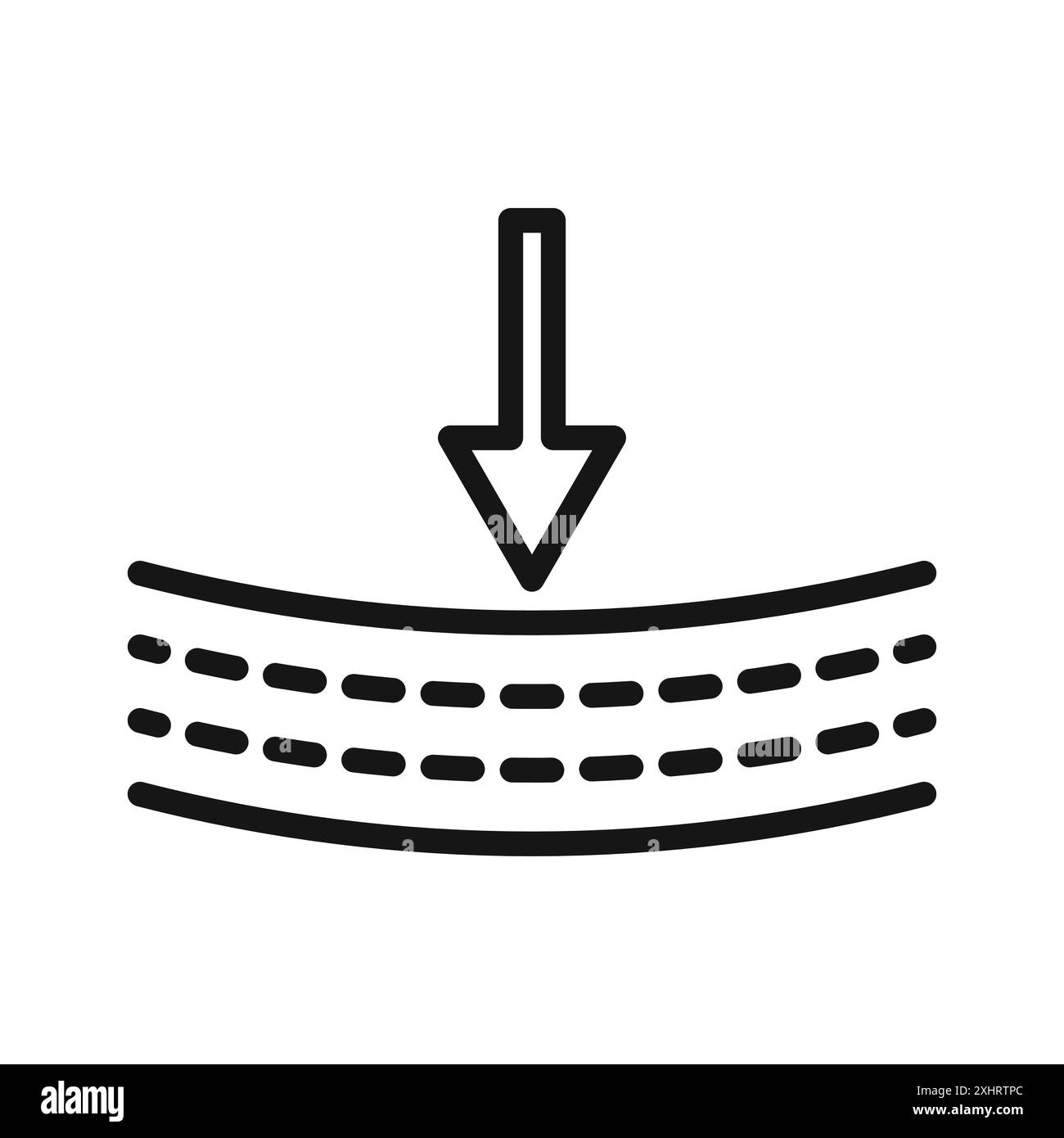 Resilience material icon Black line art vector in black and white ...