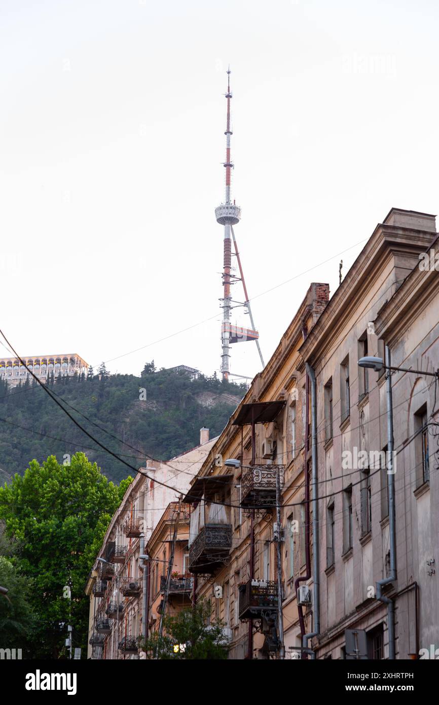 Tbilisi, Georgia - 21 JUNE, 2024: Georgia Tbilisi TV Broadcasting Tower ...