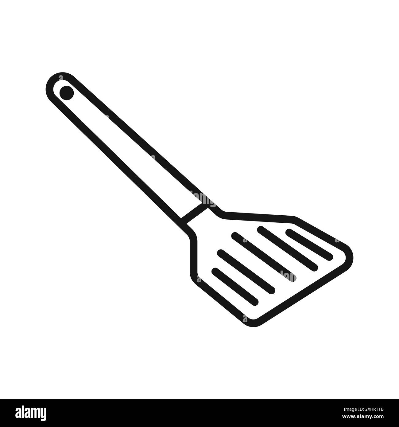 spatula icon Black line art vector in black and white outline set ...