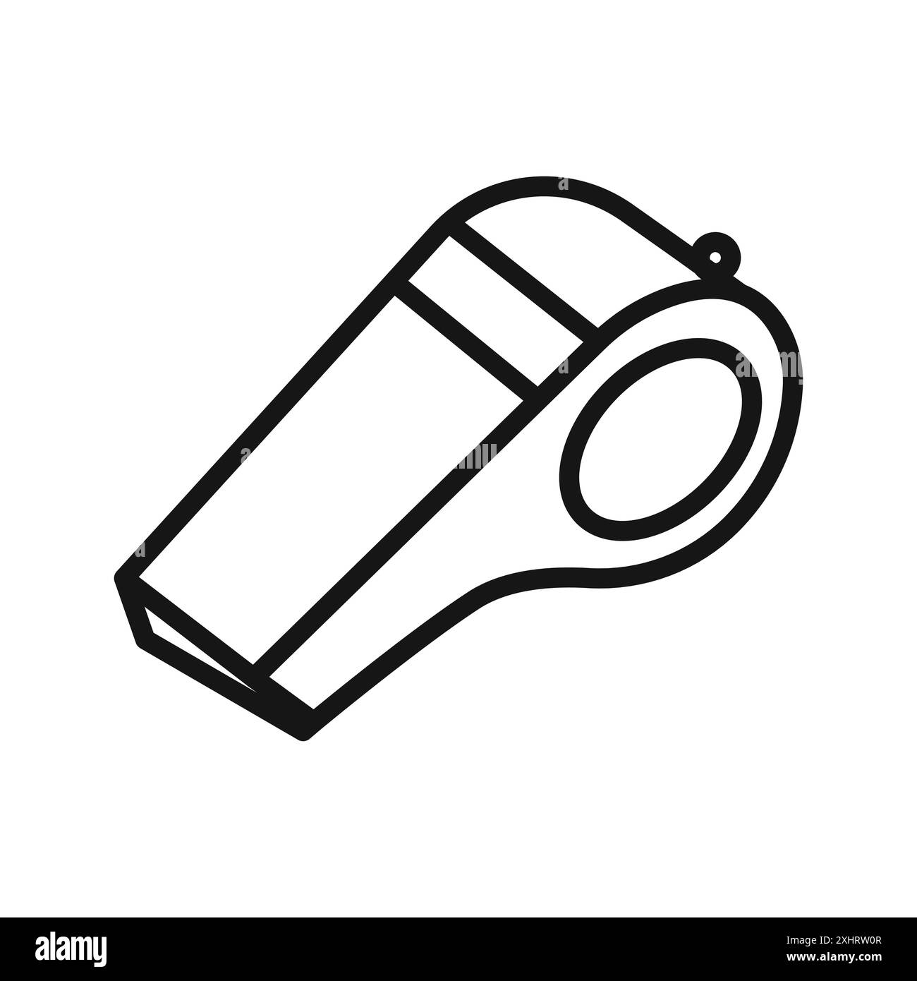 Whistle icon Black line art vector in black and white outline set ...