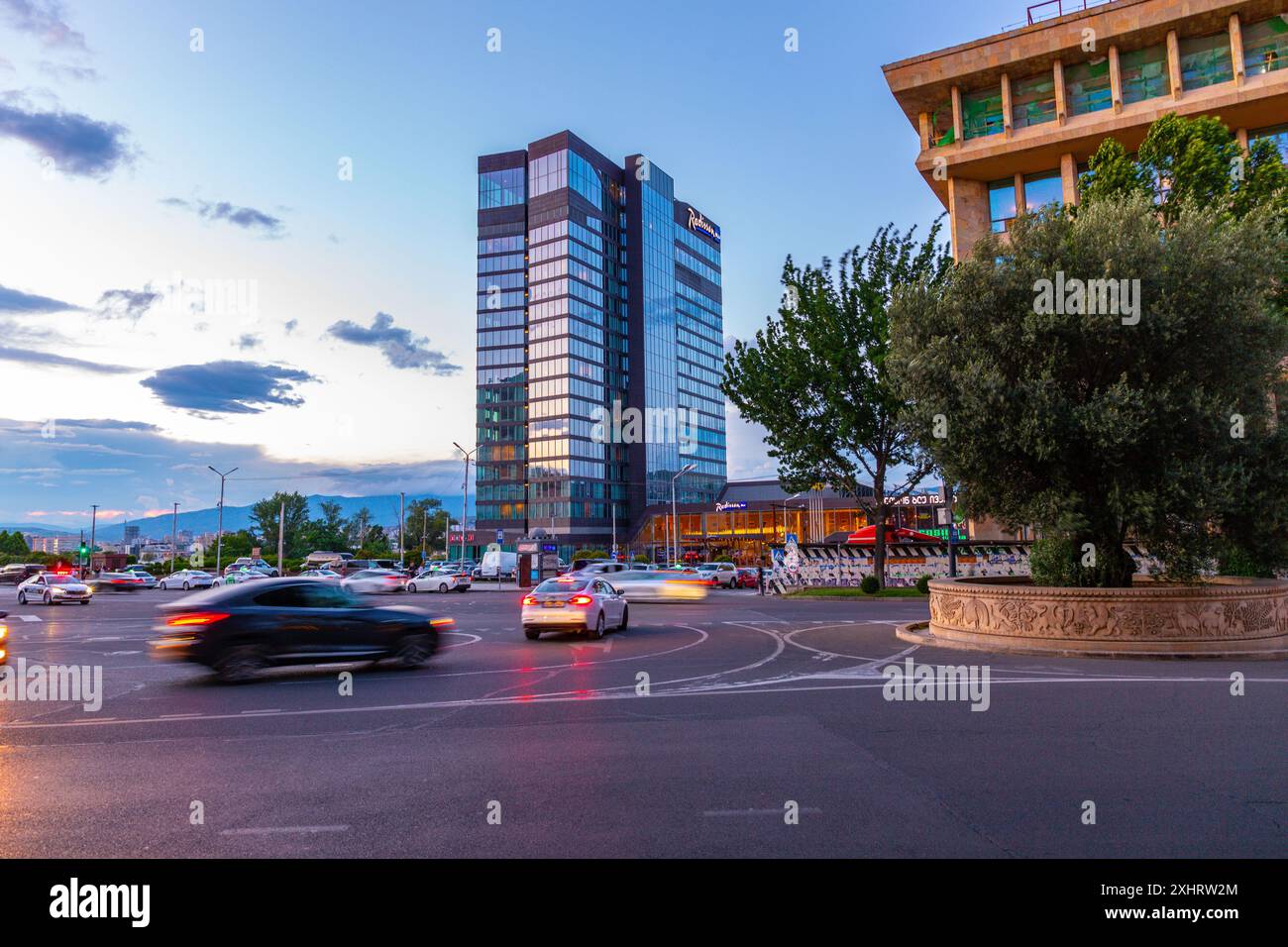 Tbilisi, Georgia - 21 JUNE, 2024: Buildings around the Rose Revolution ...