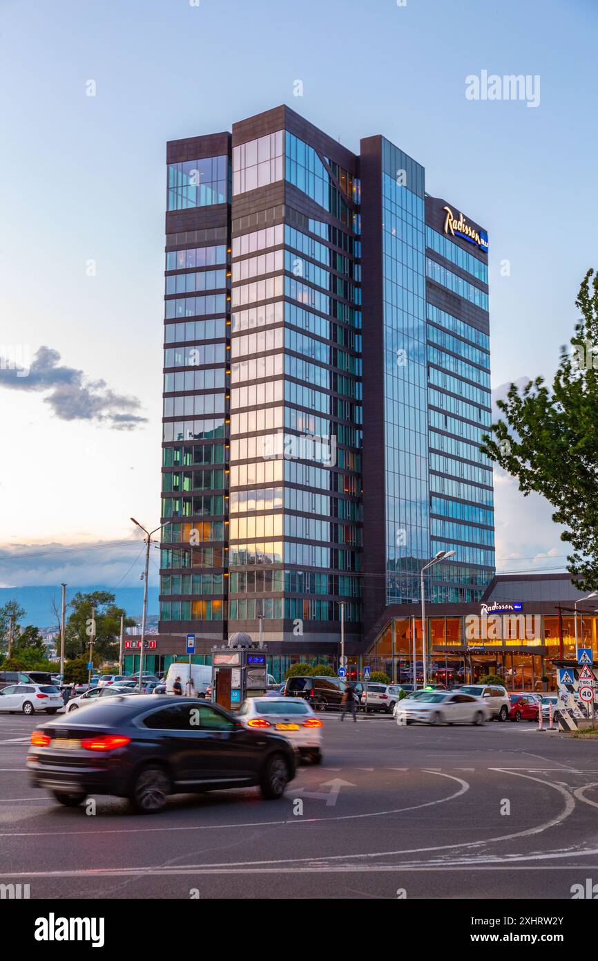 Tbilisi, Georgia - 21 JUNE, 2024: Buildings around the Rose Revolution ...