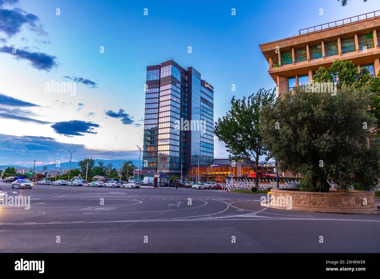 Tbilisi, Georgia - 21 JUNE, 2024: Buildings around the Rose Revolution ...