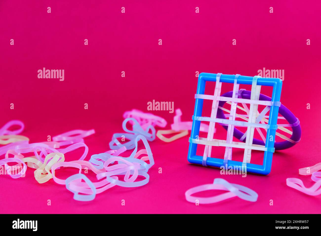Elastic bands used in circular and square frames Stock Photo - Alamy