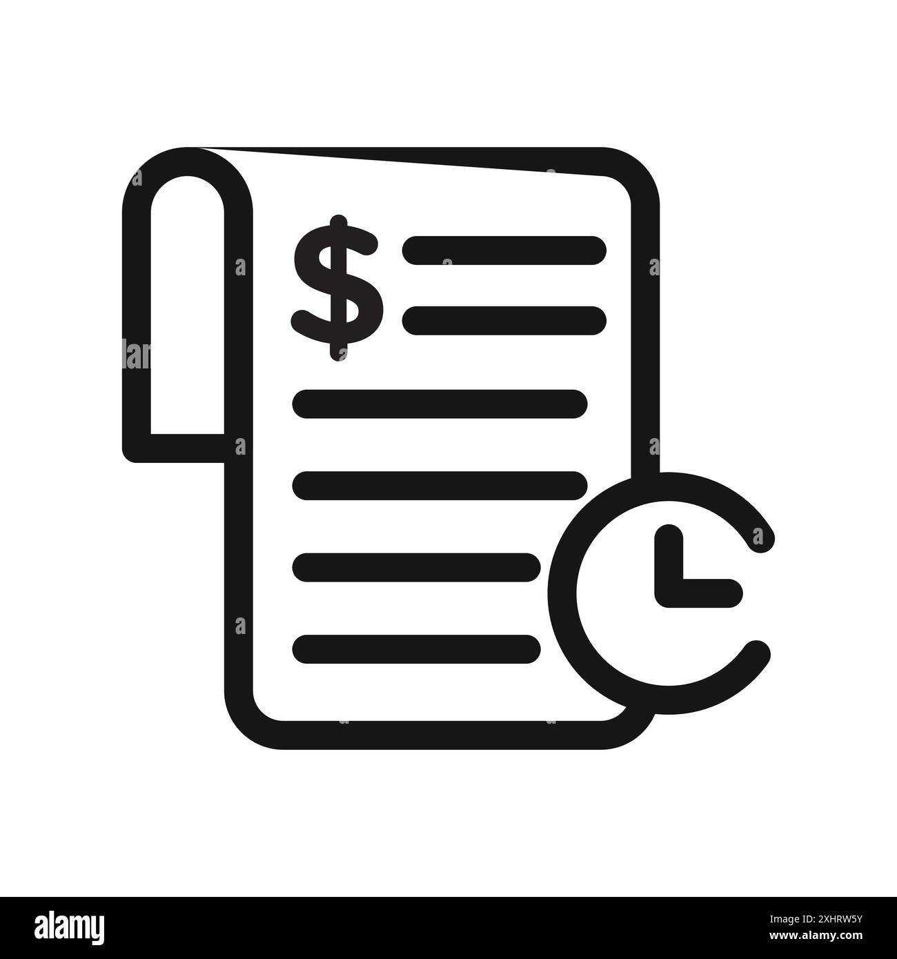 Transaction history icon Black line art vector in black and white ...