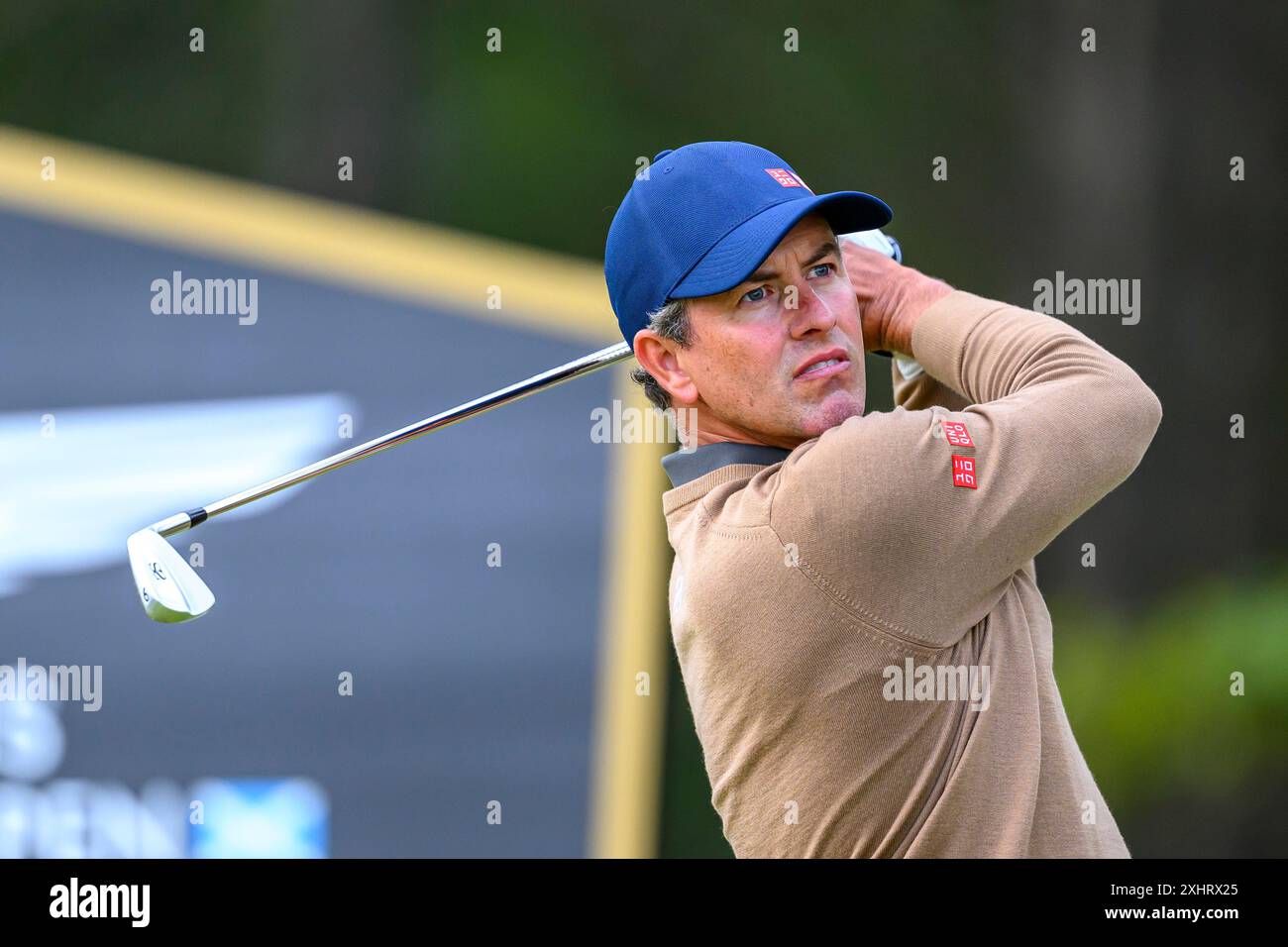 Adam Scott on the 17th hole during day four of the Genesis Scottish ...