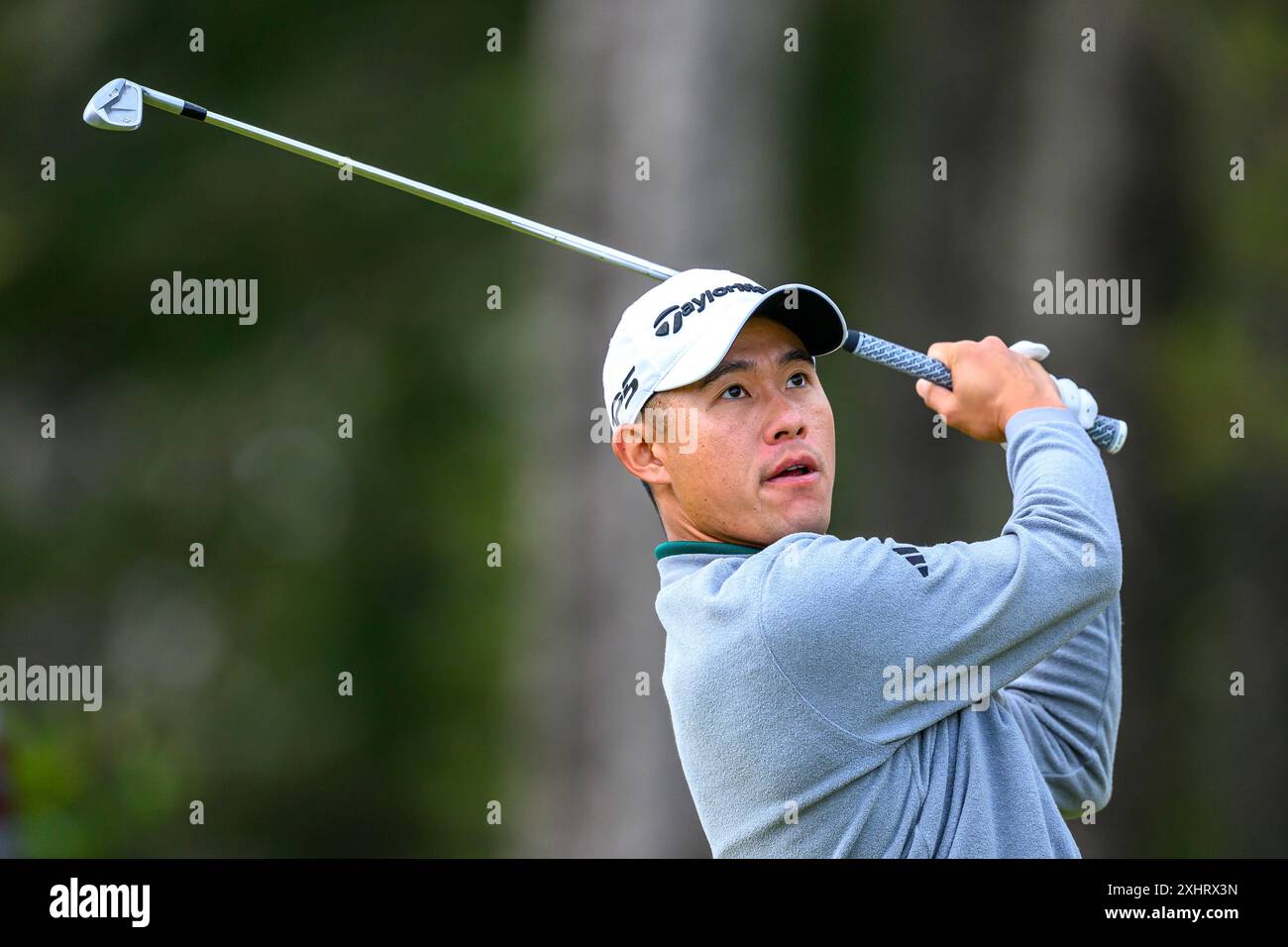 Colin Morikawa on the 17th hole during day four of the Genesis Scottish ...