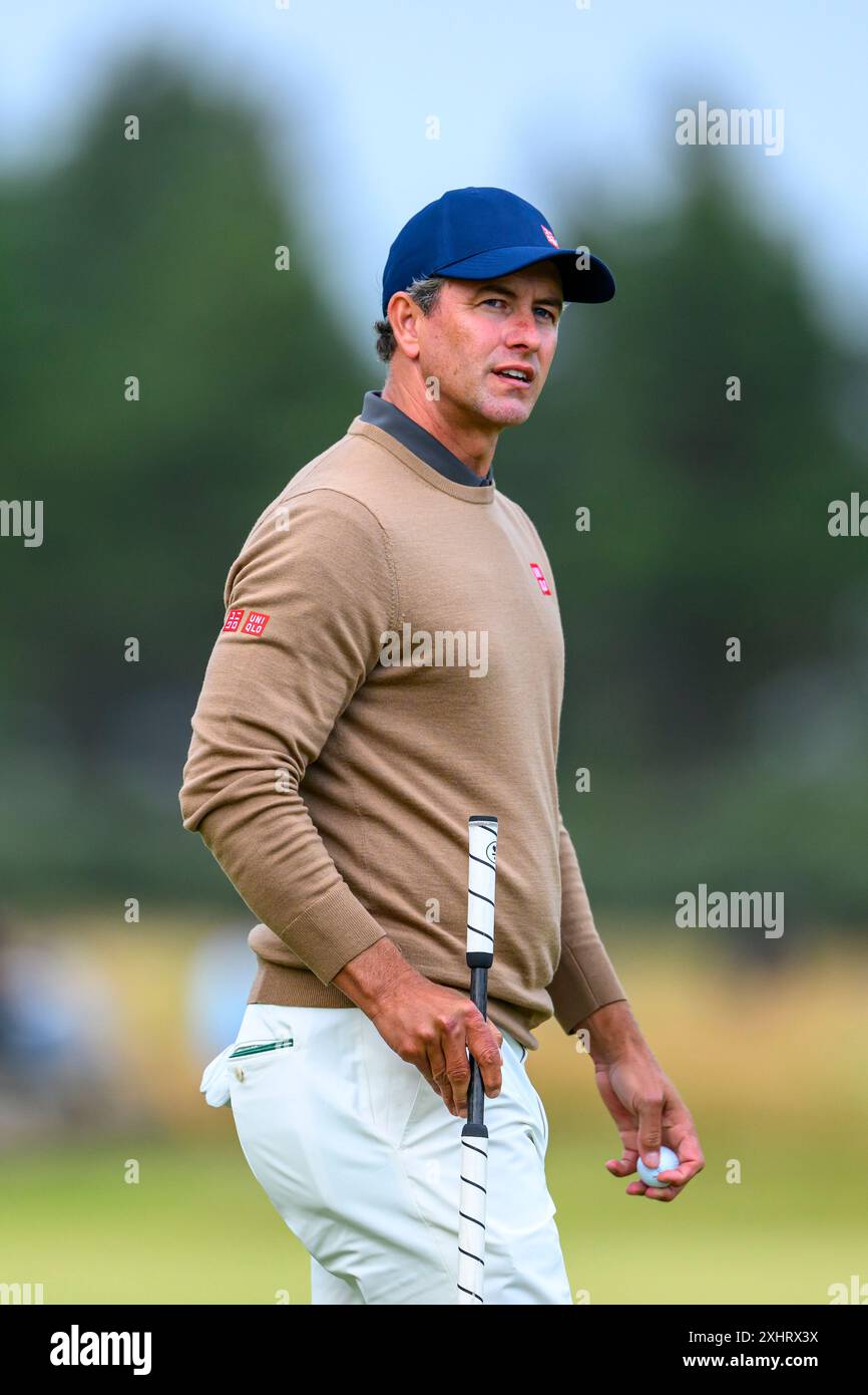 Adam Scott on the 5th hole during day four of the Genesis Scottish Open ...