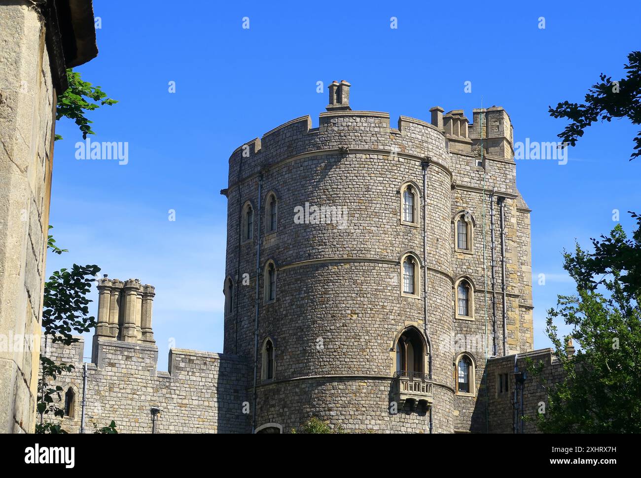 One of the ancient towers at Windsor castle Stock Photo - Alamy