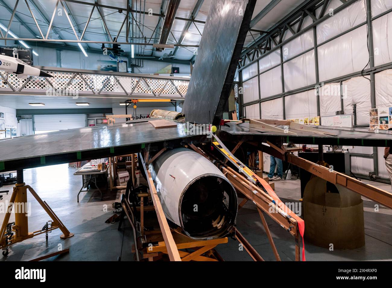 Avro Arrow jet fighter, 2/3 sized replica being built at the Avro Museum in Springbank near ...