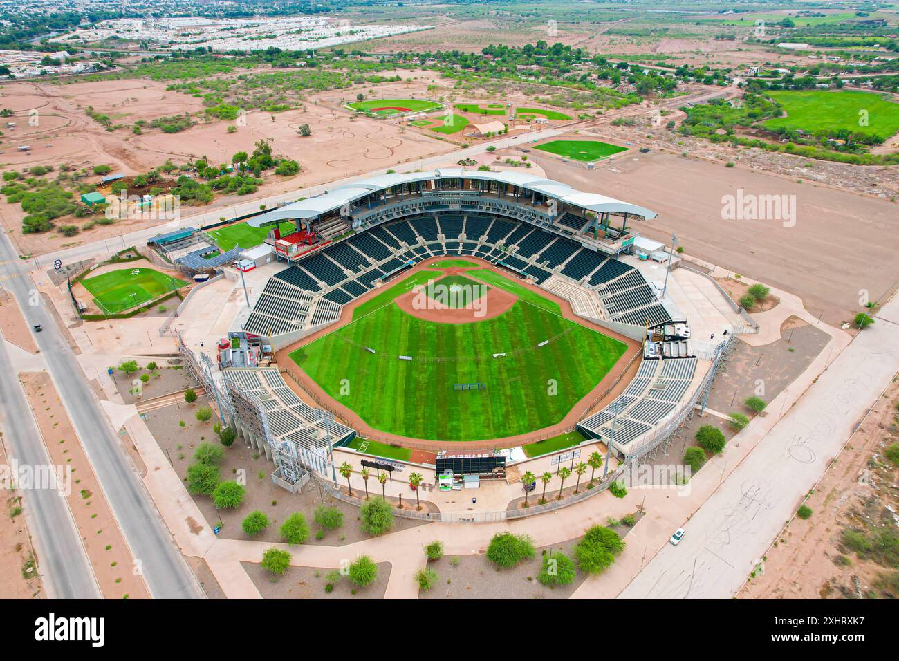 Aerial view of the current Yaquis stadium in Ciudad Obregón , LMP team ...