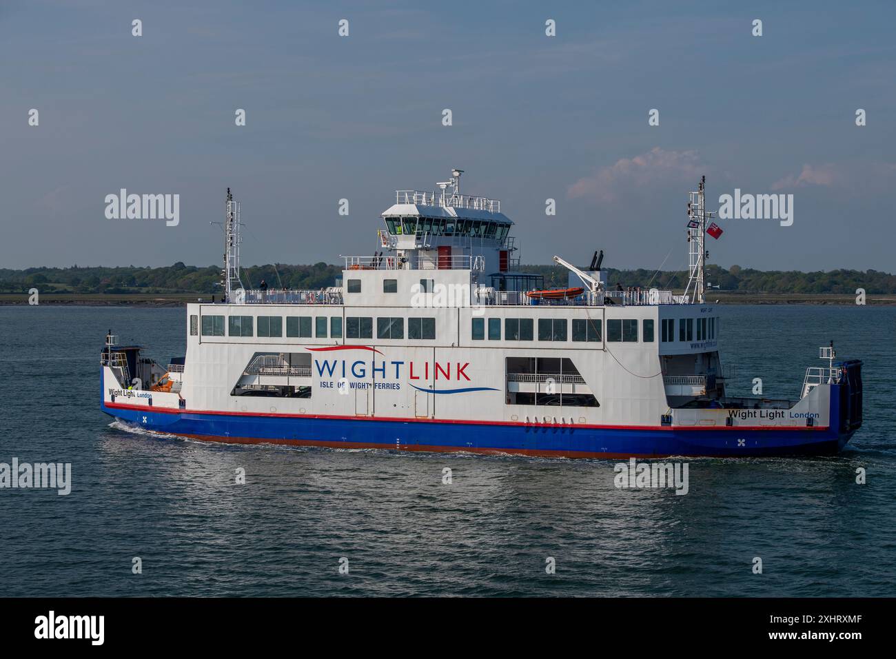 isle of wight wightlink ferry crossing the solent from lymington to ...