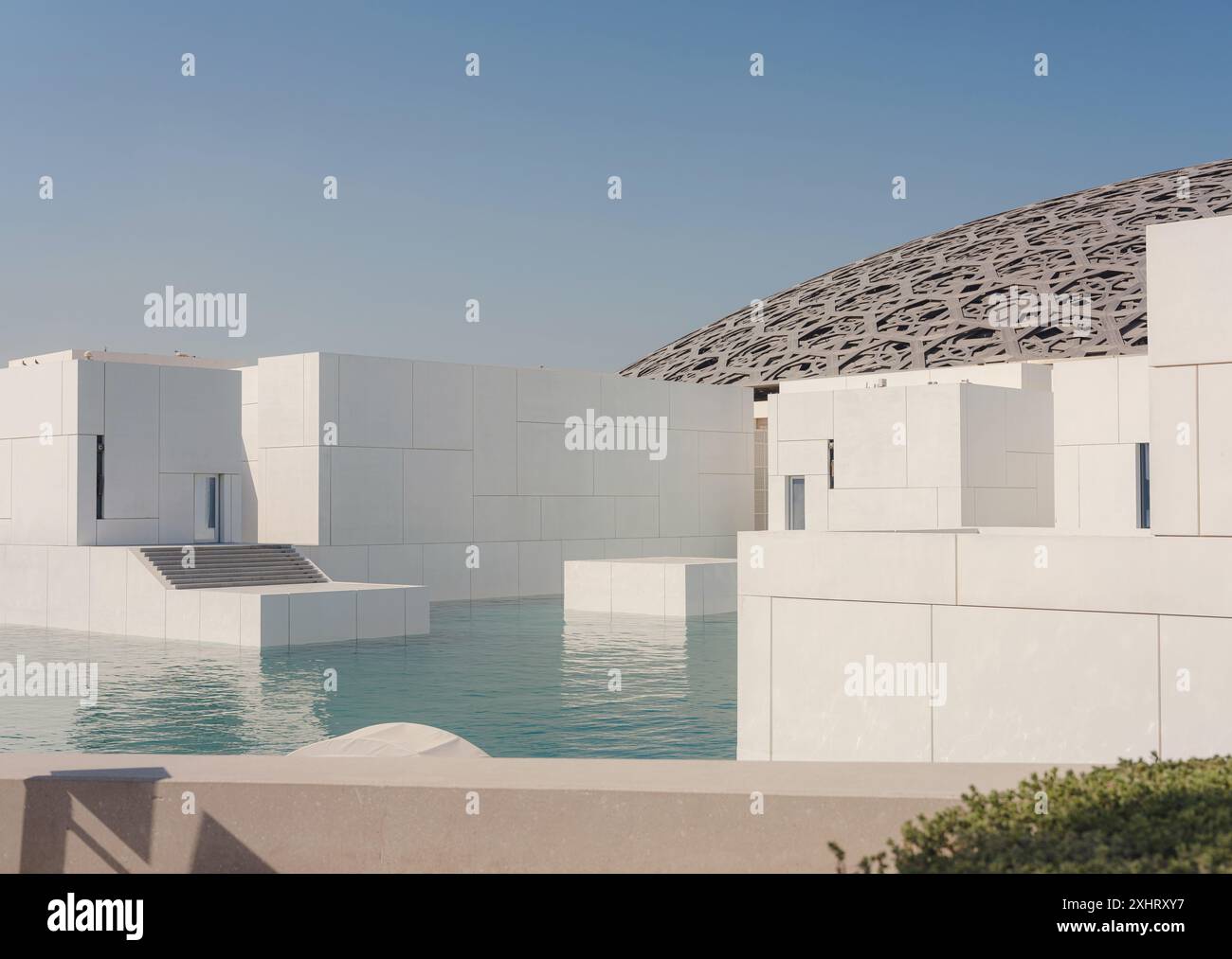 Abu Dhabi, United Arab Emirates - January 13 2024 : Exterior of Louvre ...