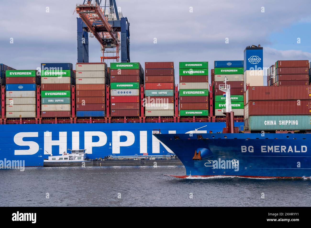 Euromax Container Terminal, BG Emerald der BF Fright Line, Container ...