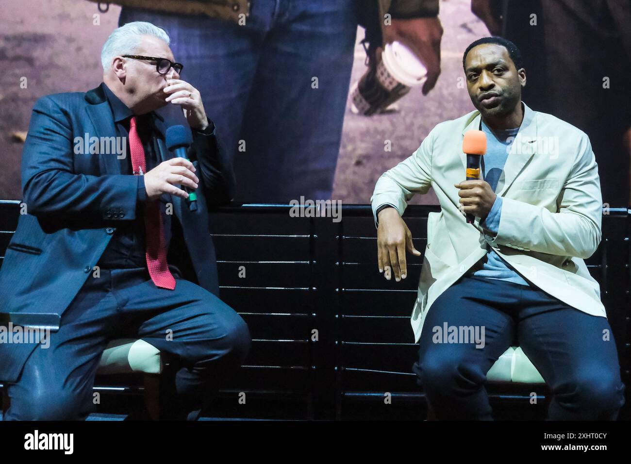 London, UK. 15th July, 2024. Mark Kermode and Chiwetel Ejiofor ...
