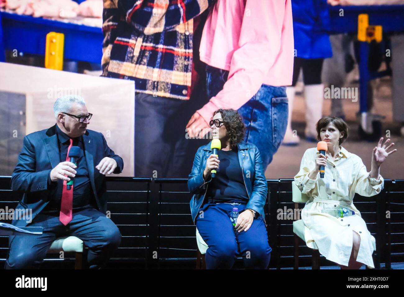 London, UK. 15th July, 2024. Mark Kermode with Louise Brealey and Janis ...