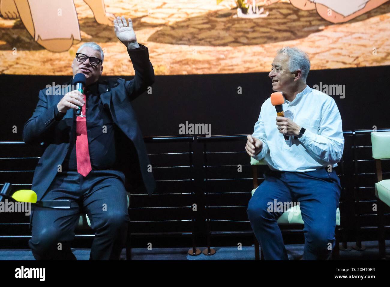 London, UK. 15th July, 2024. Mark Kermode and Frank Cottrell-Boyce ...