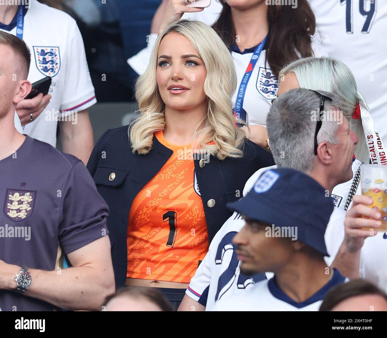 Berlin, Germany. 14th July, 2024. Megan Pickford, wife of Jordan ...