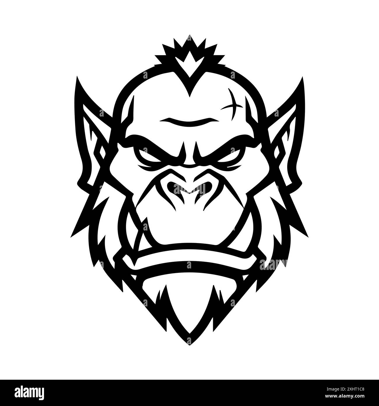 orc icon or modern line symbol. Vector line art and icon design with ...