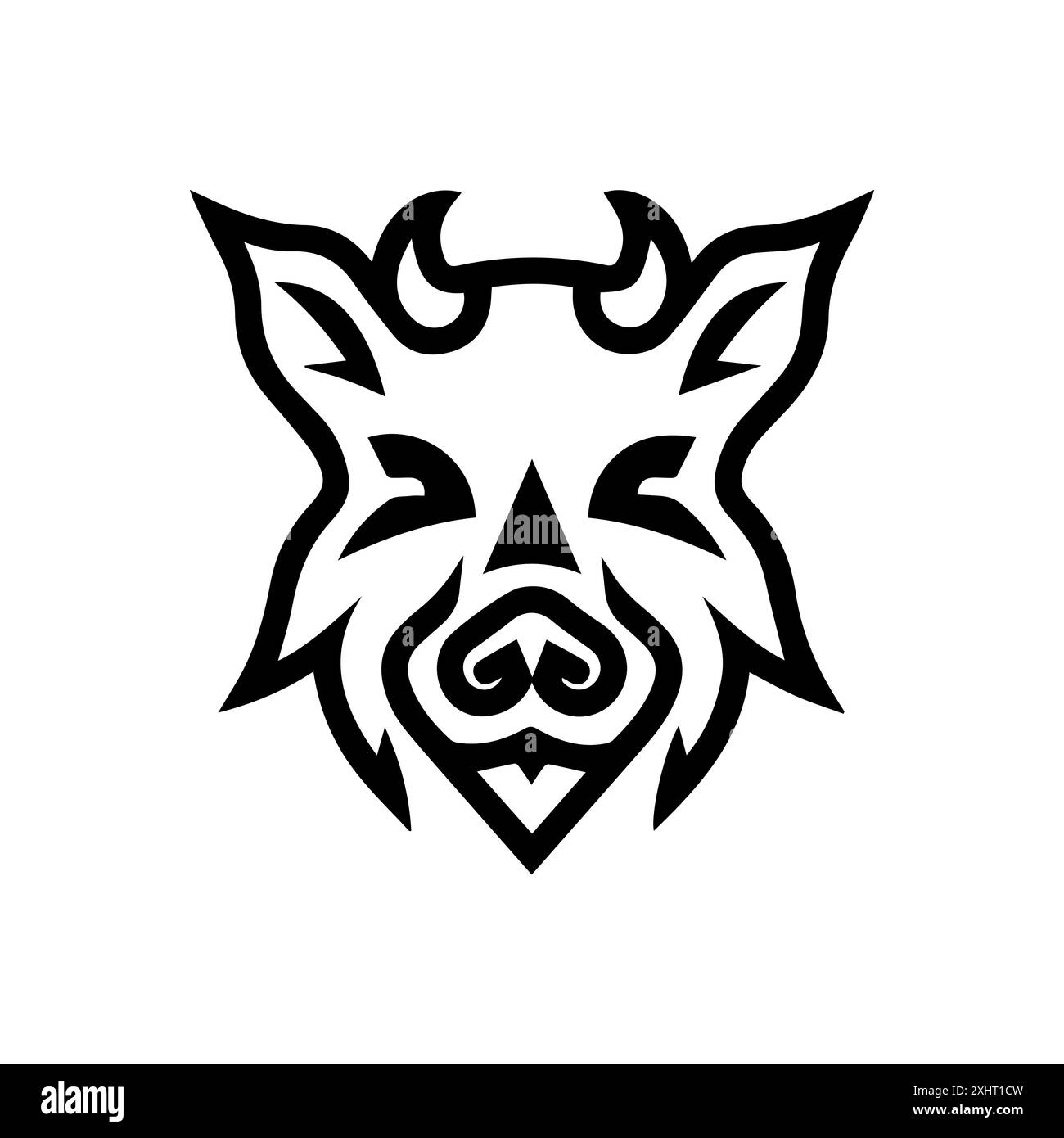 Boar icon or modern line symbol. Vector line art and icon design with ...