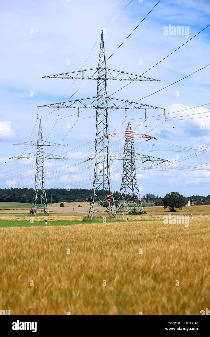 Ummspannwerk der Firma Tennet am 14.07.2024 in Oberbrunn In einem ...
