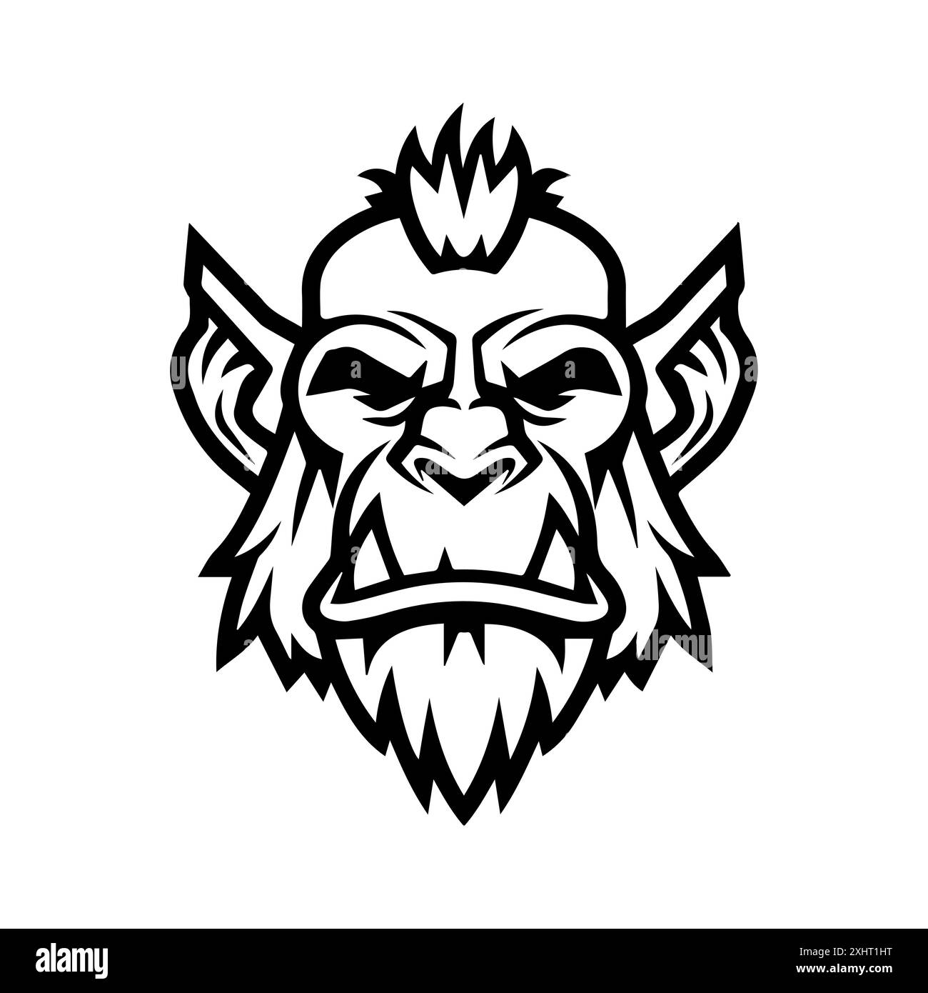 orc icon or modern line symbol. Vector line art and icon design with ...