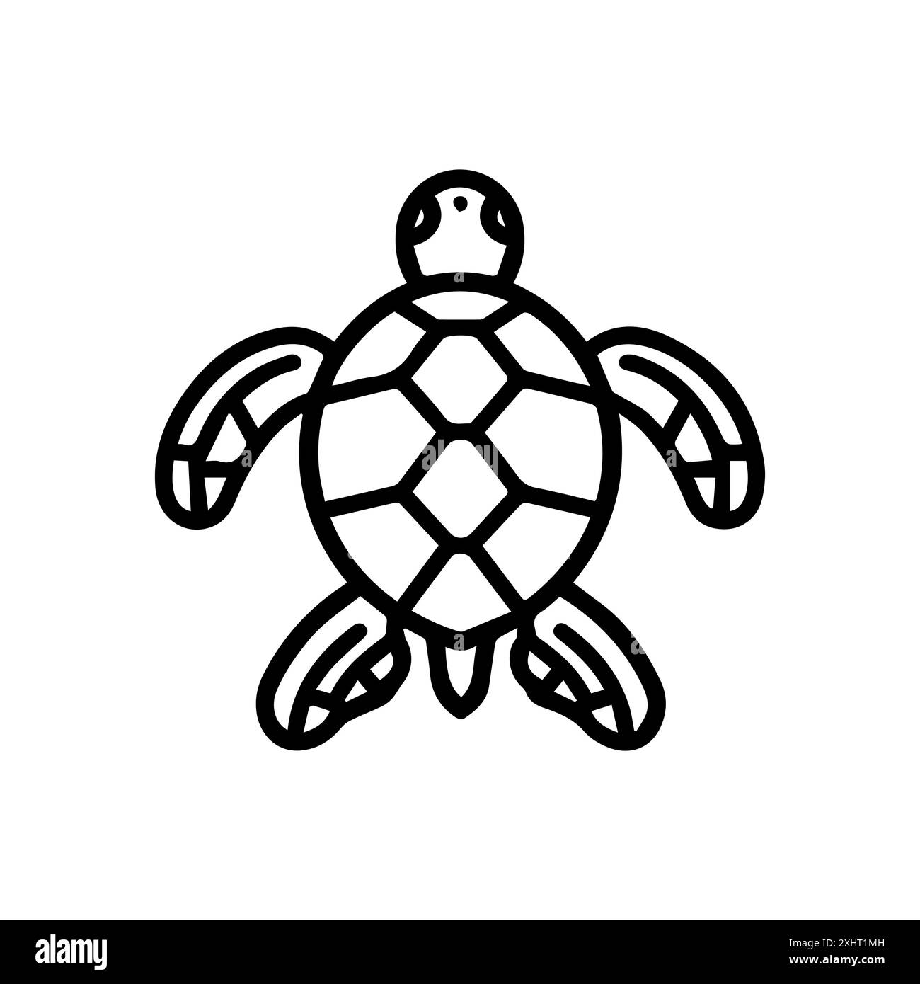 Sea Turtle icon or modern line symbol. Vector line art and icon design ...