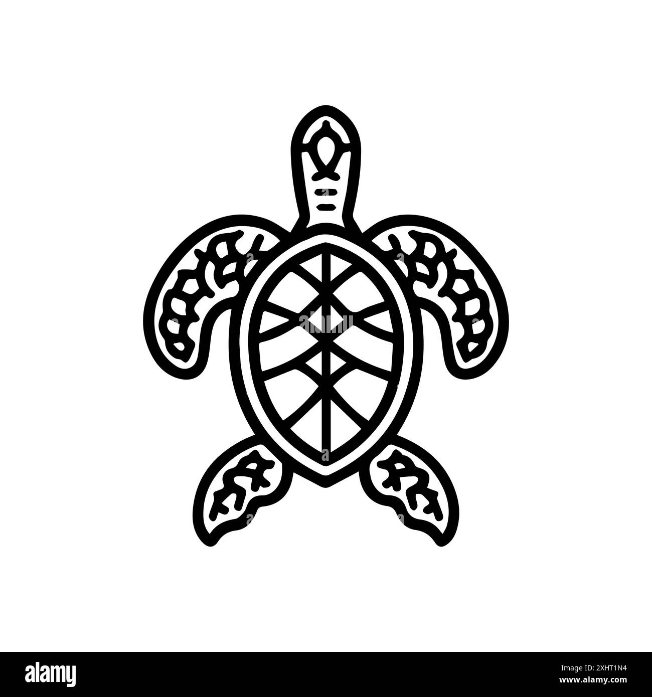 Sea Turtle icon or modern line symbol. Vector line art and icon design ...