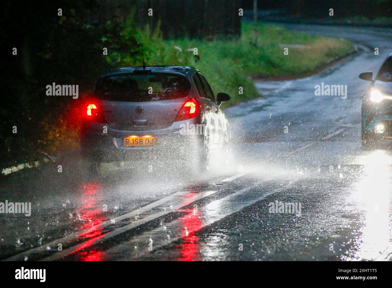 Tuesley Lane, Godalming. 15th July 2024. Intense and heavy rainfall ...