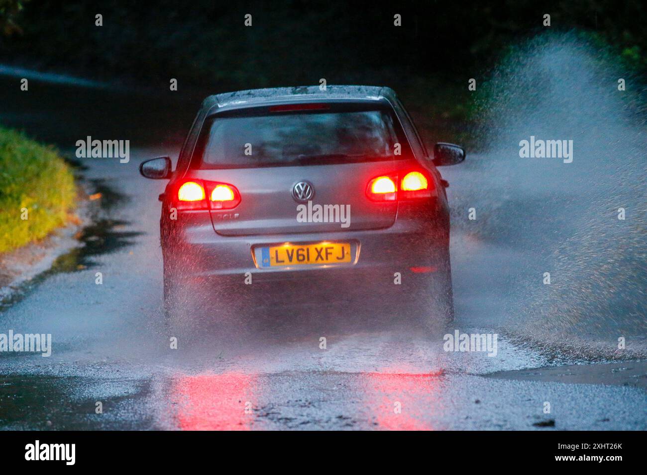 Tuesley Lane, Godalming. 15th July 2024. Intense and heavy rainfall ...