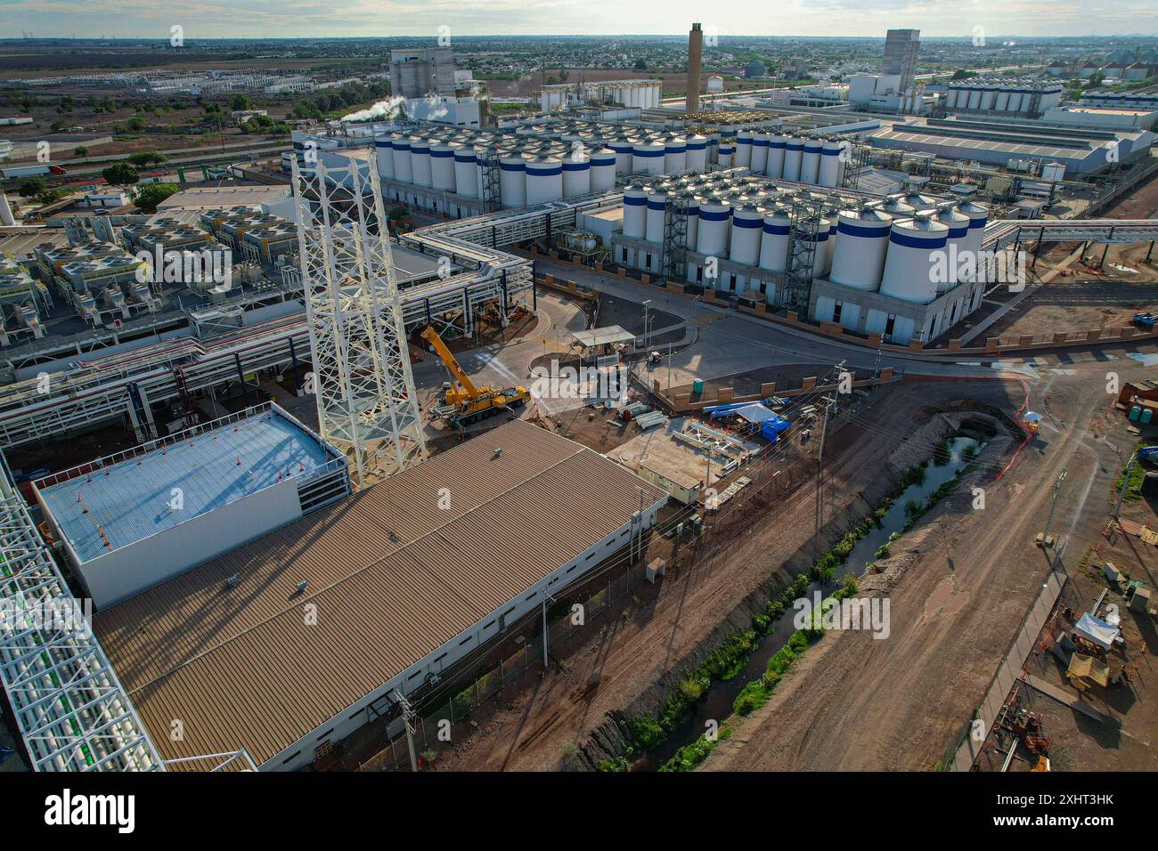 Aerial view of the industrial beer factory Constellation Brands Inc ...