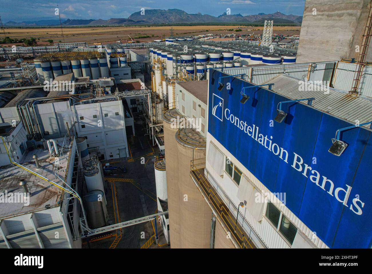 Aerial view of the industrial beer factory Constellation Brands Inc ...