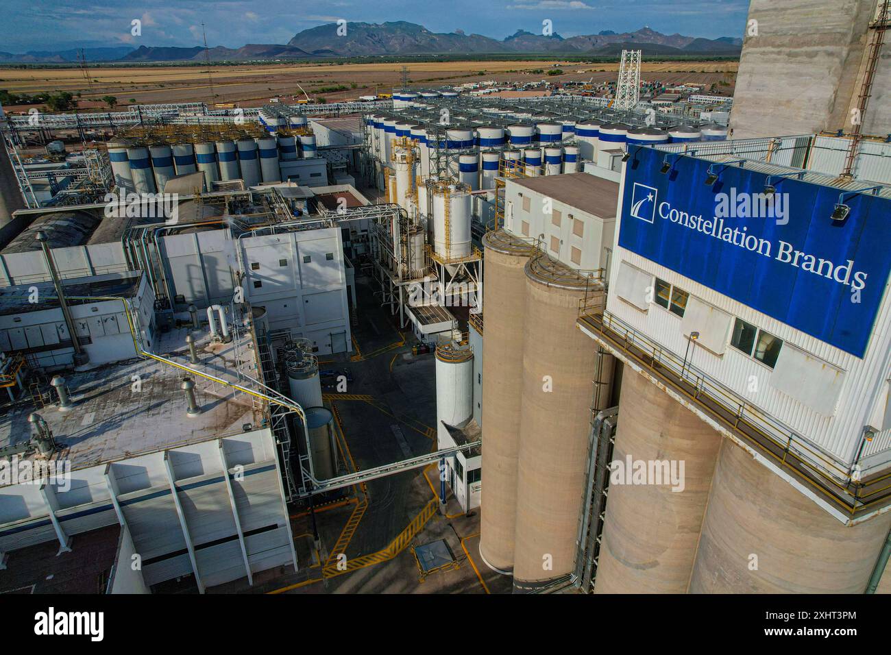 Aerial view of the industrial beer factory Constellation Brands Inc ...