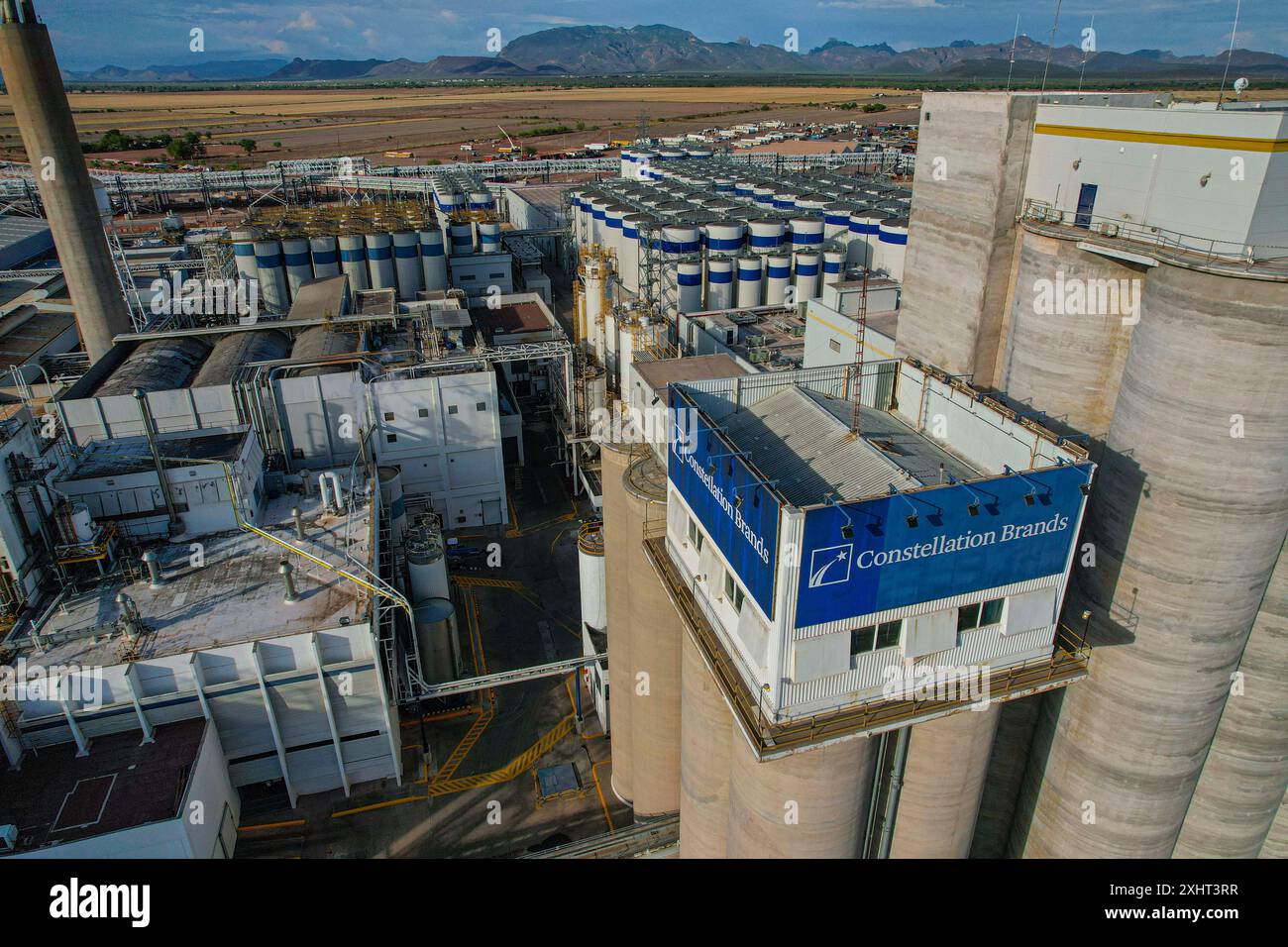 Aerial view of the industrial beer factory Constellation Brands Inc ...