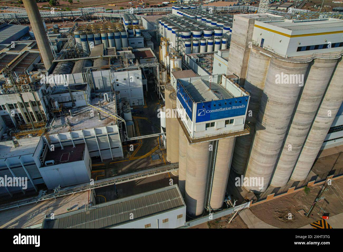Aerial view of the industrial beer factory Constellation Brands Inc ...
