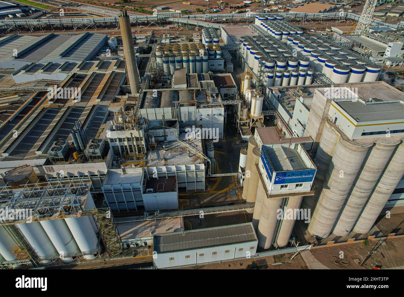 Aerial view of the industrial beer factory Constellation Brands Inc ...