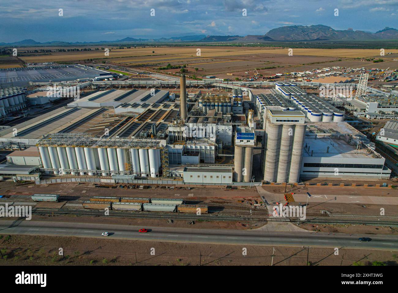 Aerial view of the industrial beer factory Constellation Brands Inc ...