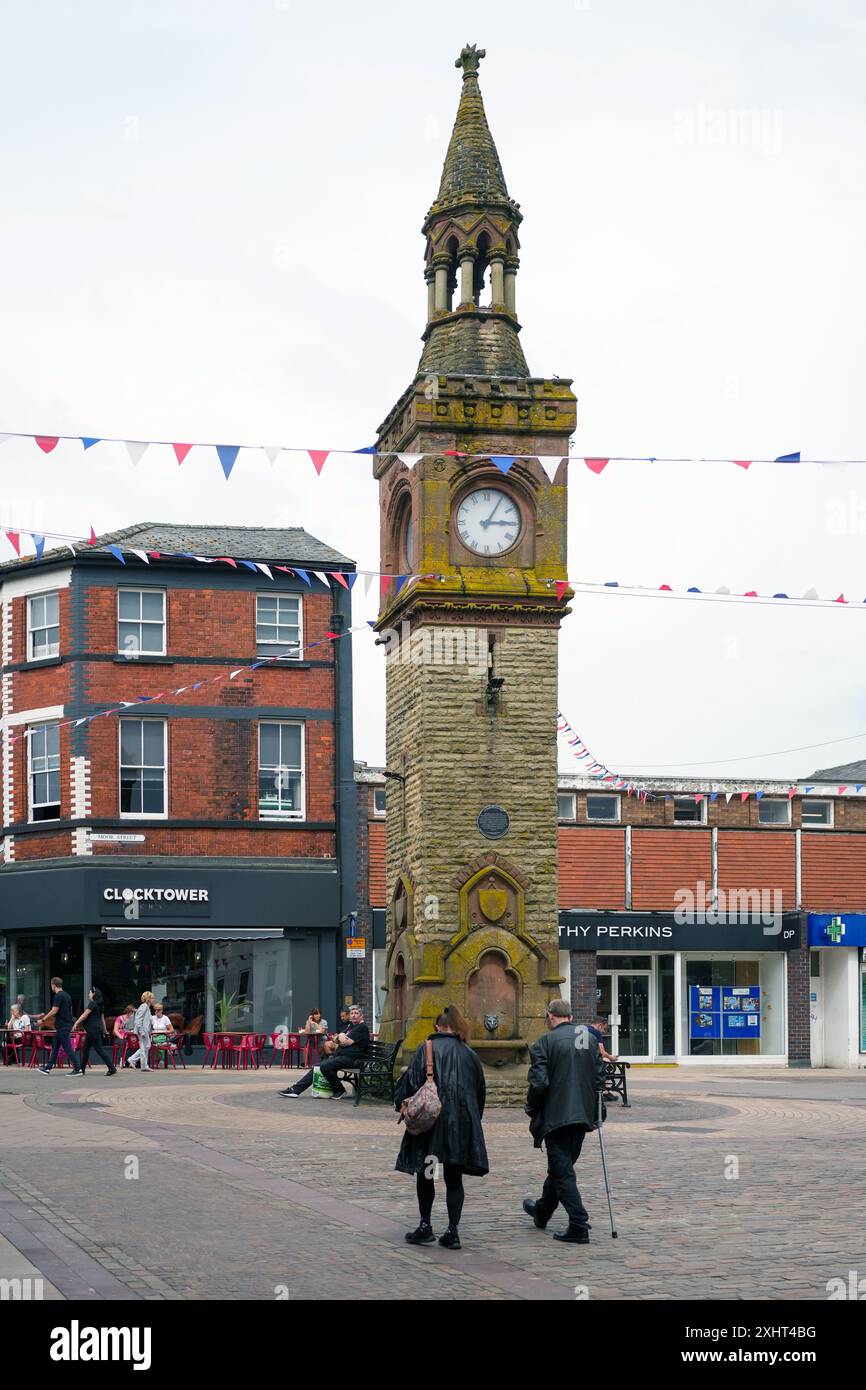 Ormskirk clock tower Lancashire. The Clock Tower stands where Aughton ...