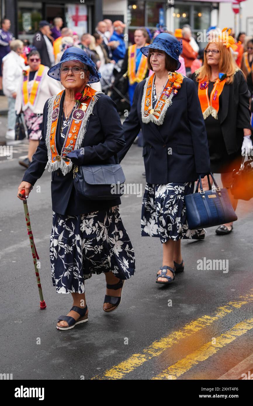 Southport, Merseyside, UK. 12th July, 2024.The Orange Lodge Parade ...