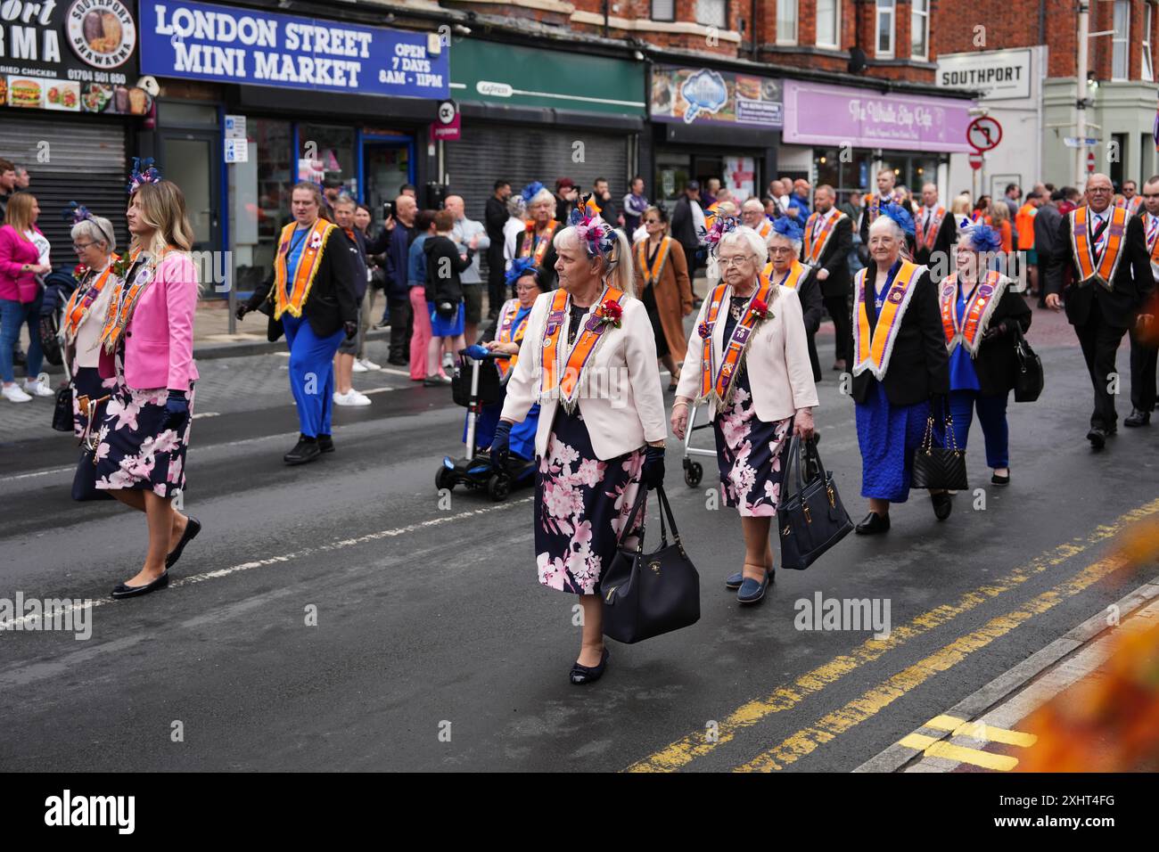 Southport, Merseyside, UK. 12th July, 2024.The Orange Lodge Parade ...