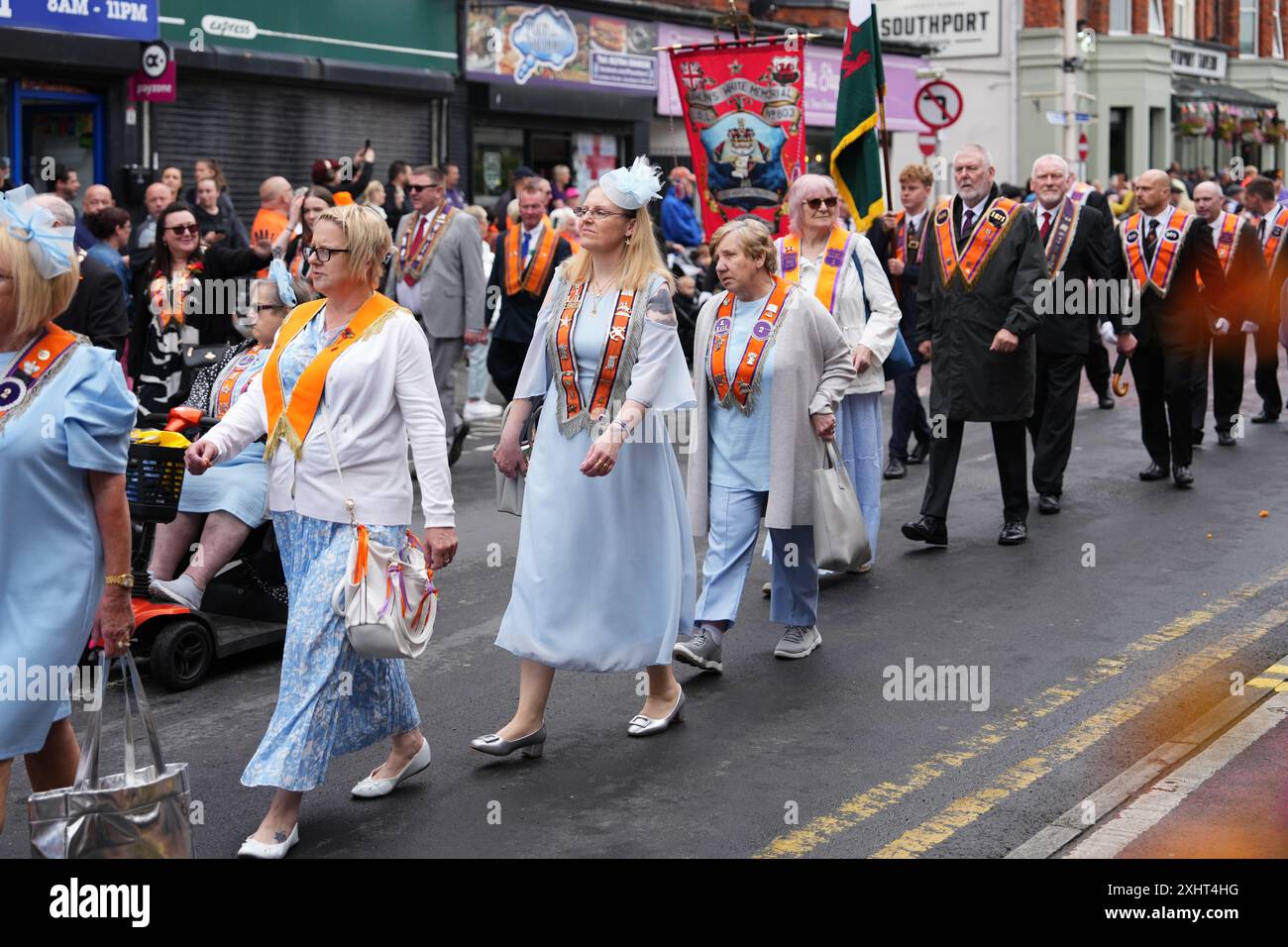Southport, Merseyside, UK. 12th July, 2024.The Orange Lodge Parade ...