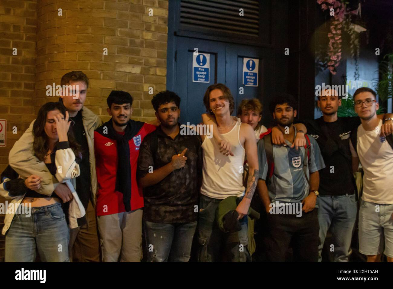 England fans in Central London during the Euro Cup Finals. Trafalgar ...