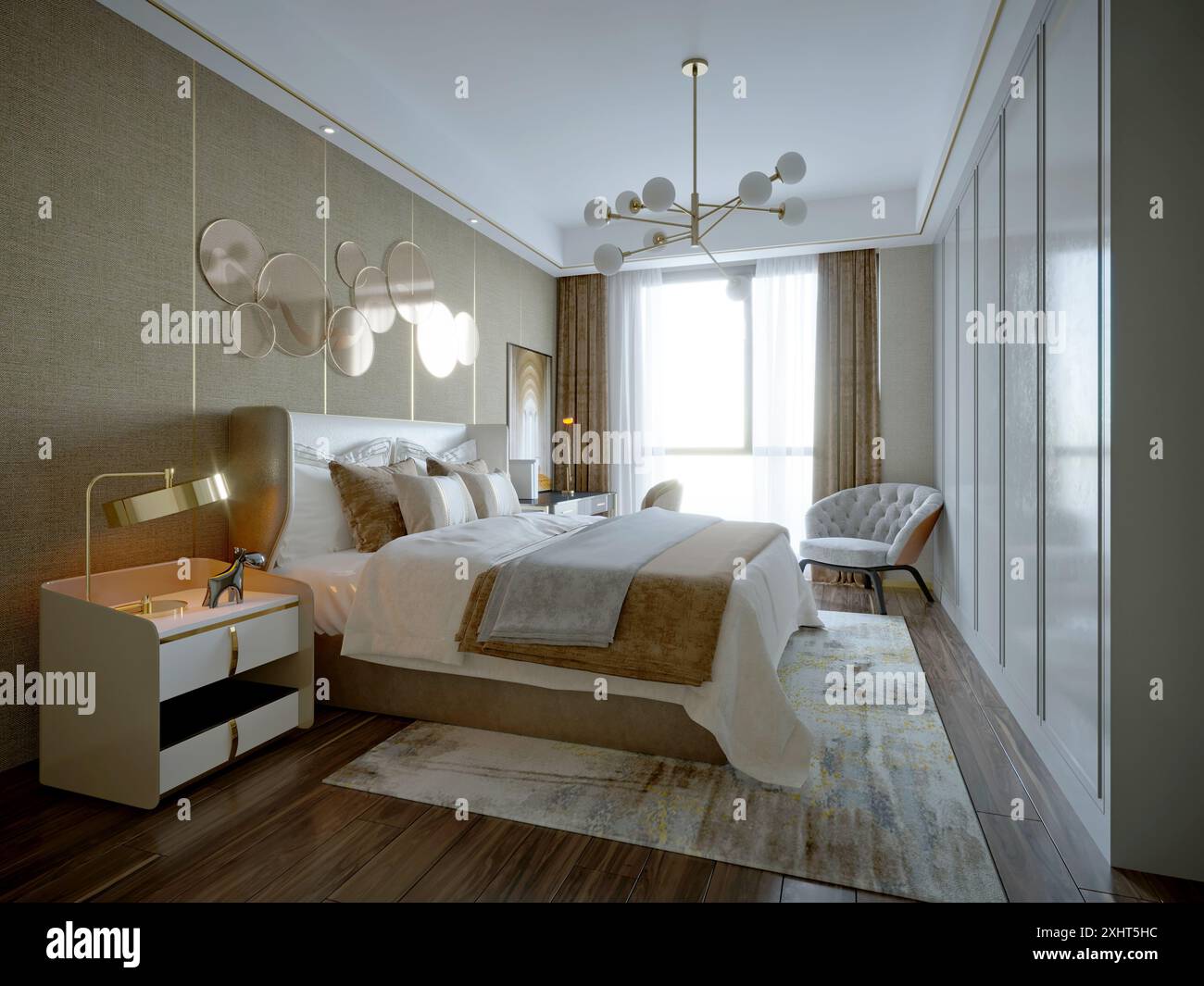 Luxury bedroom interior classic hi-res stock photography and images - Alamy