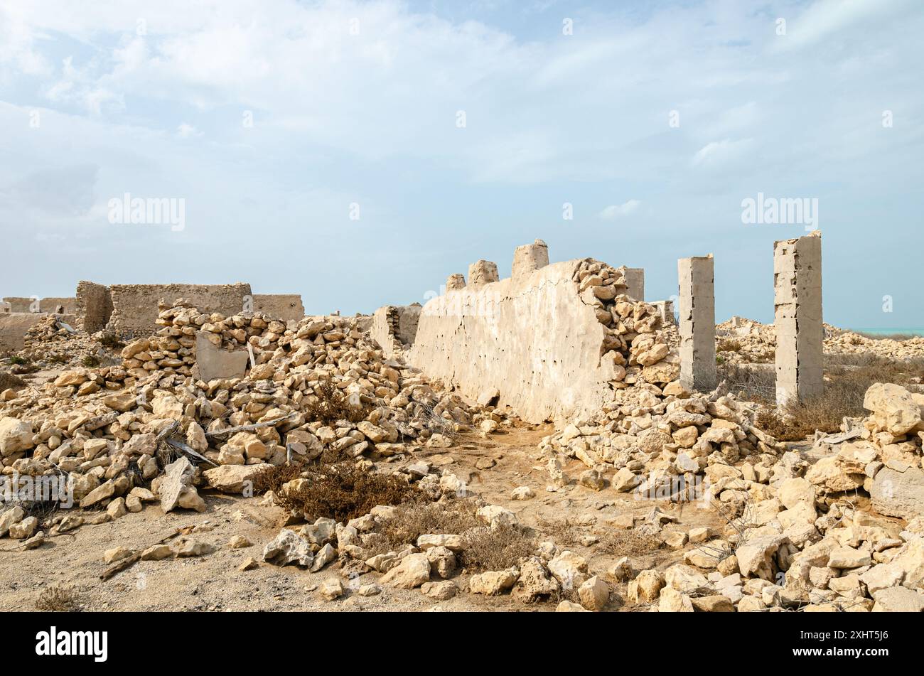 Ruins of an ancient fishing village at Al Ruwais, Qatar Stock Photo - Alamy