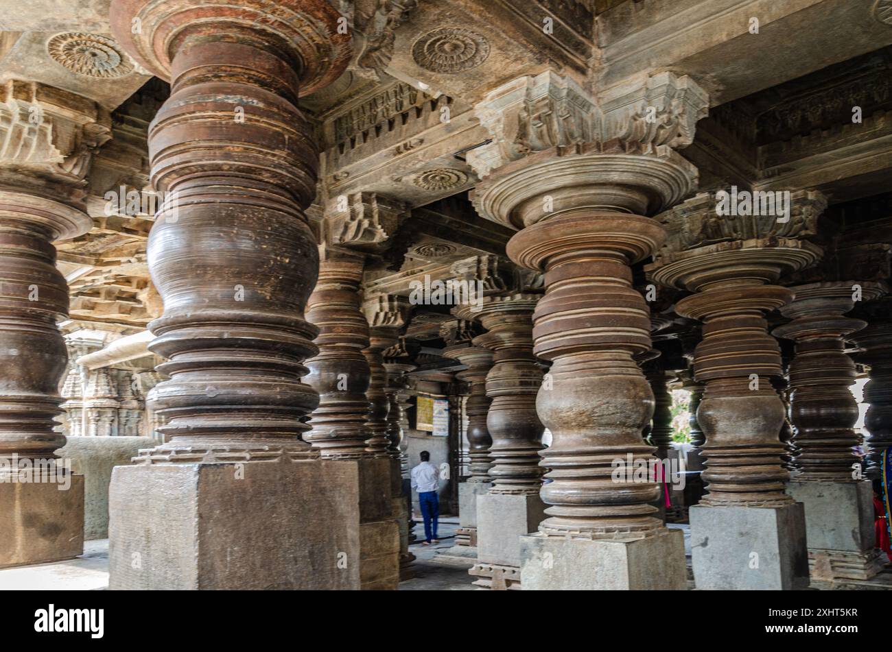Portion of the Harihareshwara Temple at Harihar in Karnataka state ...