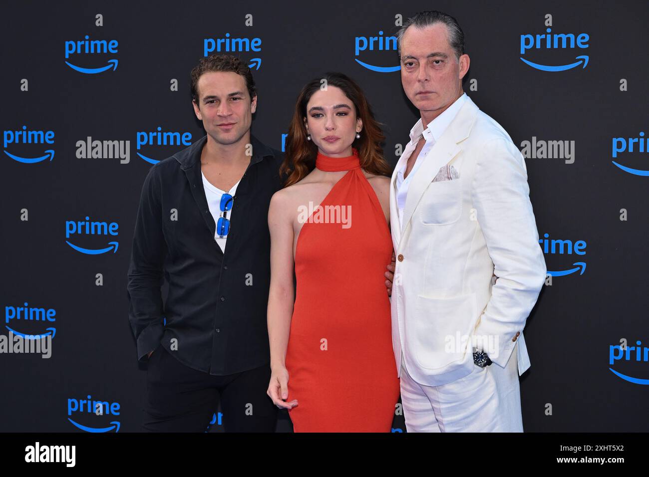 Rome, Italy. 15th July, 2024. Lorenzo Cervasio, Matilda De Angelis, and Maurizio Lombardi are ...