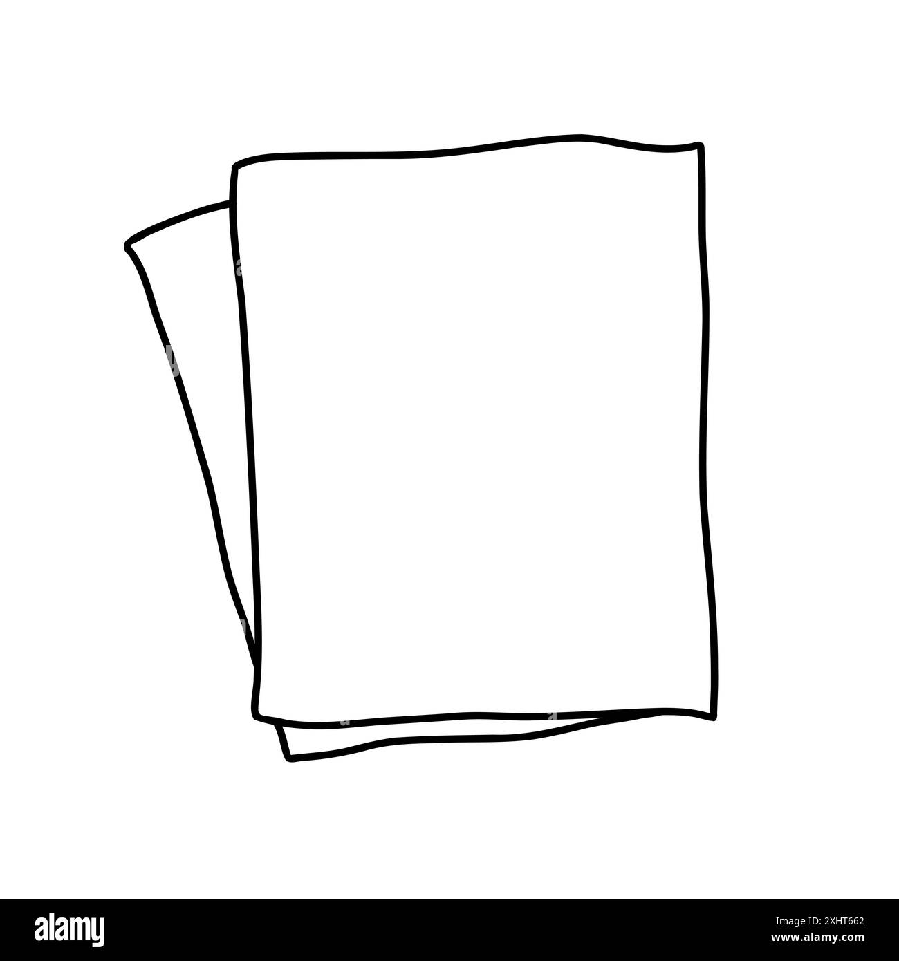 Piece of Cloth or Fabric for Sewing or Embroidery. Hand drawn Vector ...