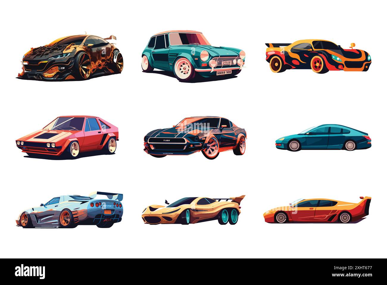 Cars set template on white background Stock Vector Image & Art - Alamy